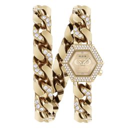 Philipp Plein The Hexagon Groumette Gold Damen Armbanduhr PWWBA0523