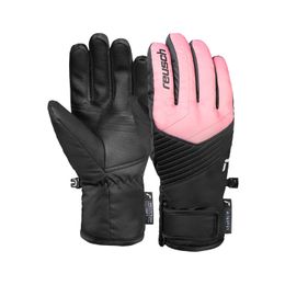Reusch M&auml;dchen Skihandschuhe "Dan R-TEX XT Junior"schwarz, ros&eacute;, Gr. 5, mehrfarbig, 88% Polyester, 12% Lederimitat, Handschuhe, mit wasserdichter,