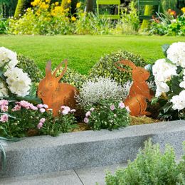 Gartenstecker Hasen, 2er-Set