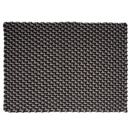 Kordel-Teppich, Bi-color Design - 140 x 200 cm - Stone/Black