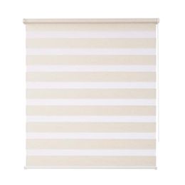 K-home Doppelrollo &raquo;Ancona&laquo; Lichtschutz ohne Bohren im Fixma&szlig; beige Polyester 150cm, 40cm