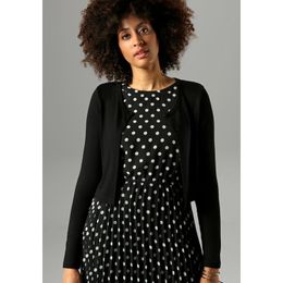 Aniston Selected Damen Aniston SELECTED Bolero mit 2 Kn&ouml;pfen schwarz 38