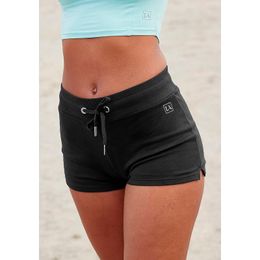 active by Lascana Lascana Active Damen LASCANA ACTIVE Shorts mit kleinen Seitenschlitzen schwarz L (44/46), N-Gr