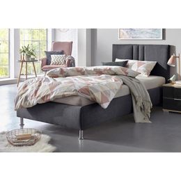 Westfalia Schlafkomfort Polsterbett &raquo;Elba&laquo; wahlweise mit LED-Beleuchtung grau Bezug Bett: Microfaser (100% Polyester) oder Strukturstoff (77% Polyester, 23% Viskose);Bonnell-
