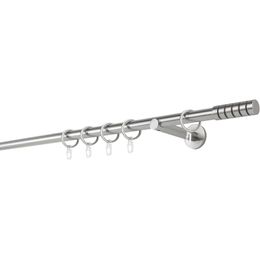mydeco Gardinenstange &raquo;20mm Rillcube Wandtr&auml;ger 12 cm&laquo; 1 l&auml;ufig-l&auml;ufig Fixma&szlig; silber B/L: 180cm, 1 l&auml;ufig
