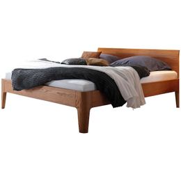 Hasena Bettgestell &raquo;Lisiano&laquo; Massivholzbett, Komforth&ouml;he, Fu&szlig;h&ouml;he 30cm braun Liegefl&auml;che L&auml;nge B: 200cm x 120cm, zerlegt, H&ouml;he Bett: 90cm H&ouml;he 