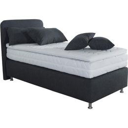 Westfalia Schlafkomfort Boxspringbett inkl. Kaltschaum-Topper grau Bezug Kaltschaum-Topper: mit Klimafaser versteppt, 100% Polyester;Bezug untere Box und Kopfteil: wahlweise 