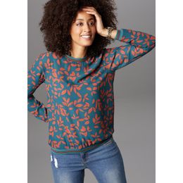 Aniston Selected Damen Aniston SELECTED Shirtbluse mit sportiven B&uuml;ndchen gr&uuml;n 34
