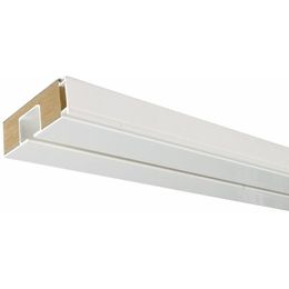 Liedeco Gardinenstange 1 l&auml;ufig-l&auml;ufig Fixma&szlig; wei&szlig; Holzwerkstoff, Kunststoff B/L: 120cm, 1 l&auml;ufig