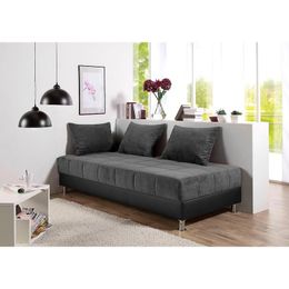 Maintal Polsterliege schwarz Bezug: 100% Polyester Kunstleder Microfaser, Liegefl&auml;che B/L: 90cm x 200cm Betth&ouml;he: 45cm, kein H&auml;rtegrad, Federkern-