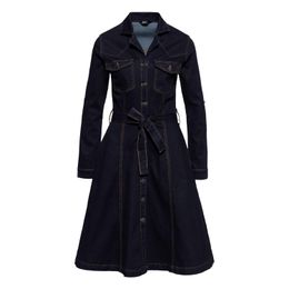 Queen Kerosin Damen Workwear Swing Kleid Denim