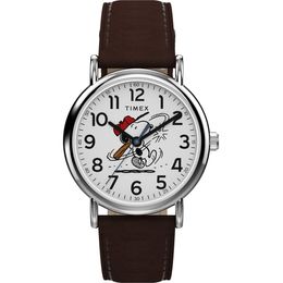 Timex Peanuts Weekender Braun Herren Armbanduhr TW2Y51500