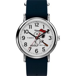 Timex Peanuts Weekender Blau Herren Armbanduhr TW2Y51400