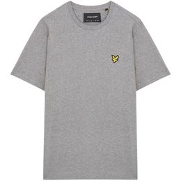 Lyle & Scott Lyle & Scott - Schlichtes, Graues T-shirt Mit Rundhalsausschnitt Und Stickerei