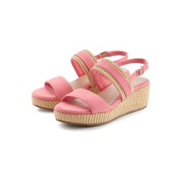 BEACHTIME BY LASCANA Sandalette 'Sommerschuh, Sandale, offener Schuh, Keilsandalette,' orange Gr. 40 f&uuml;r Damen