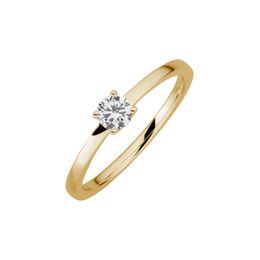 Lyomi Ring 585/- GG 1 synth. Diam. 0,25 ct.