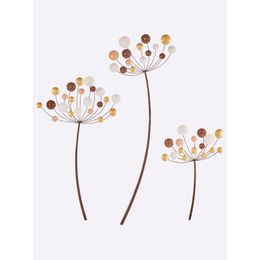 HEINE HOME Wanddeko, Braun, Gr. H/B/T ca. 80/57/1+121/65/1+155/70/1 cm, Wanddeko, Material: Metall