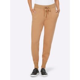 Heine Damen Strickhose, Braun, Gr. 38, 7/8-Hose, Material: Viskose
