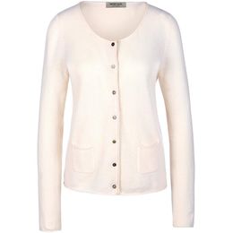 Peter Hahn - Cardigan aus 100 % Kaschmir, weiss, Gr. 48 / XL - Kaschmir