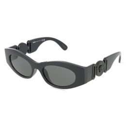Versace VE4480U | Damen-Sonnenbrille | Fassung: Vollrand, Cat Eye, Kunststoff, Schwarz | Glasfarbe: Grau