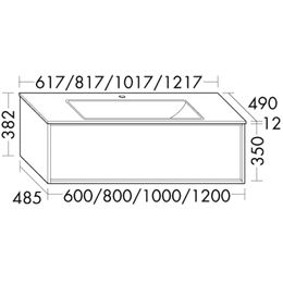 Burgbad Keramik-Waschtisch+Wtu Uomo Preisgruppe 2 Perlgrau Solid Matt/Taupe, SHNU103F7467C0040 SHNU103F7467C0040