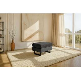 Polsterhocker OTTO HOME, B:76cm H:48cm T:56cm, grau, 100% Polyester, Hocker, "Pinto", mit Keder, Metallf&uuml;&szlig;en und auch in Cord Bezug erh&auml;ltlich