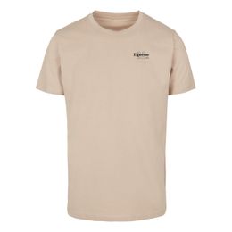 MisterTee Herren T-Shirt "MisterTee Herren Espresso M Club Tee"sand, Gr. XS, bedruckt, 100% Baumwolle, Shirts