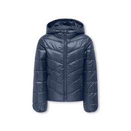 KIDS Only M&auml;dchen Steppjacke "KOGKAJSA LIGHTWEIGHT QUILT HOOD JKT OTW"vintage indigo, Gr. 140, unifarben, Web, Obermaterial: 100% Nylon, Jacken, mit