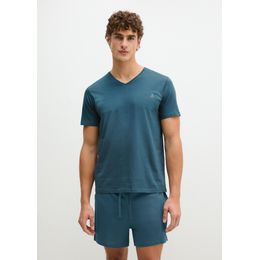 Marc O'Polo MARC O'POLO Herren Pyjamaoberteil "Mix N Match Cotton", Gr. XXLorion blau, Single Jersey, Obermaterial: 100% Baumwolle, Shirts, mit V-Neck und kurzem