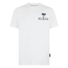 Philipp Plein Herren T-Shirt "Kurzarm-Rundhals-T-Shirt", wei&szlig;, Gr. L, Stoff: 100% Baumwolle, Shirts