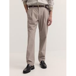 Bugatti Herren Chinohose "Tapered Fit"60, taupe, Gr. 36, unifarben, 68% Polyester, 28% Viskose, 4% Elasthan, Hosen, Tapered Fit Wool Look 4-Way
