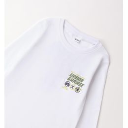 IDO Jungen T-Shirt "BABY BOY SWEATER"optical wei&szlig;, Gr. 92, 100% Baumwolle, Shirts