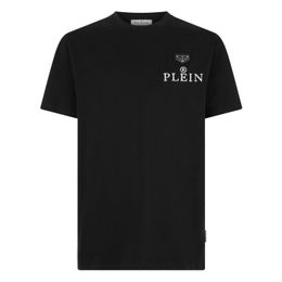Philipp Plein Herren T-Shirt "Kurzarm-Rundhals-T-Shirt", schwarz, Gr. S, Stoff: 100% Baumwolle, Shirts