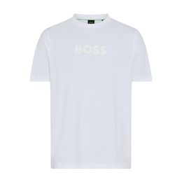 BOSS Green Herren T-Shirt "TS Logo"natural101, Gr. L, Single Jersey, Obermaterial: 100% Baumwolle, Shirts, reine Baumwolle, Regular Fit,