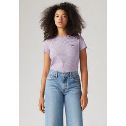Levi's LEVI'S Damen T-Shirt "PERFECT TEE"collegiate stripe he, Gr. L, gestreift, Single Jersey, Obermaterial: 100% Baumwolle, Shirts, mit kleiner