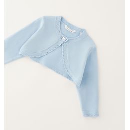 MINIBANDA M&auml;dchen Cardigan "BABY GIRL KNITWEAR"winter sky, Gr. 92, 72% Viskose, 28% Polyester, Strickjacken