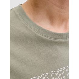 Jack & Jones PlusSize Herren T-Shirt "JJELOGO TEE SS O-NECK 2 COL AW26 SN PLS"vetiver, Gr. XXXL, JACK & JONES PLUSSIZE, Jersey, Obermaterial: 100% Baumwolle, Shirts, aus