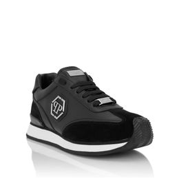 Philipp Plein Herren Sneaker "Hexagon", Gr. 4702, schwarz, Schuhe