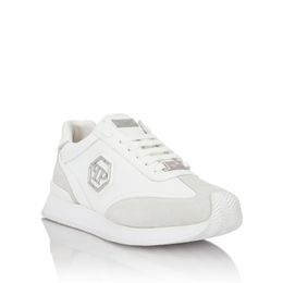 Philipp Plein Herren Sneaker "Hexagon", Gr. 4401, wei&szlig;, Schuhe