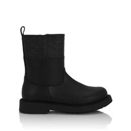 Philipp Plein M&auml;dchen Bootsschuh "Monogram", Gr. 3002, schwarz, Schuhe
