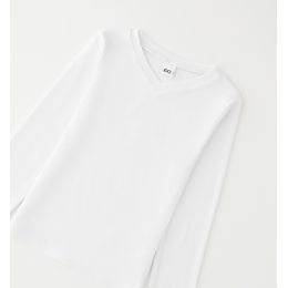 IDO M&auml;dchen T-Shirt "GIRL SWEATER"optical wei&szlig;, Gr. 140, 78% Viskose, 19% Polyester, 3% Elasthan, Shirts