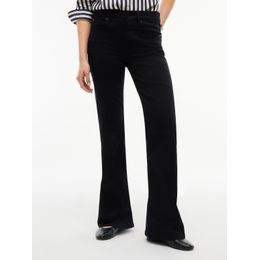 Tommy Hilfiger Damen Bootcut-Jeans "LUNA MID RISE FLARE STAY BLACK"stay schwarz, Gr. 27, unifarben, Denim/Jeans, Obermaterial: 91% Baumwolle, 6%