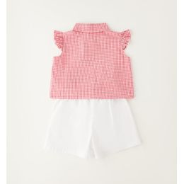 IDO M&auml;dchen Shorts "BABY GIRL SUMMER SET"pink, Gr. 98, 98% Baumwolle, 2% Elasthan - 100% Baumwolle, Hosen