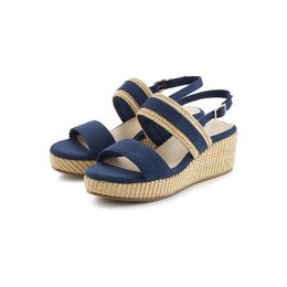 BEACHTIME BY LASCANA Sandalette 'Sommerschuh, Sandale, offener Schuh, Keilsandalette,' blau Gr. 36 f&uuml;r Damen