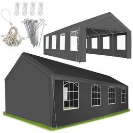 TecTake&reg; Partyzelt, 8 x 4 m, stabil und wasserdicht, mit UV-Schutz, inklusive Spannseilen und Heringen