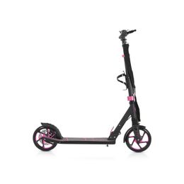 Byox Kinderroller Chic PU-R&auml;der, LED-Licht, ABEC-7 Lager, Seitenst&auml;nder, faltbar pink