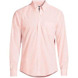 LANDS' END Leichtes Popelinhemd f&uuml;r Herren, Classic fit, Herren, size: regular, Orange, Baumwolle, by Lands' End