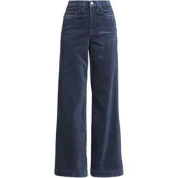 LANDS' END Breitcord-Hose High Waist mit weitem Bein f&uuml;r Damen in Plus-Gr&ouml;&szlig;e, Damen, size: plus, Blau, Elasthan/Baumwoll-Mischung, by Lands' End
