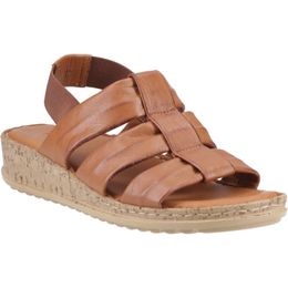 Hush Puppies Eden Weite Leder Damen Sandalen in Tan
