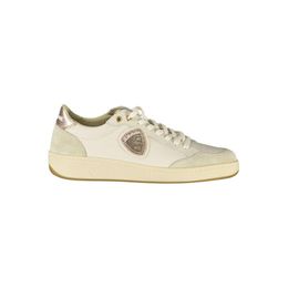 Blauer Wei&szlig;e Leder Damen Sneaker